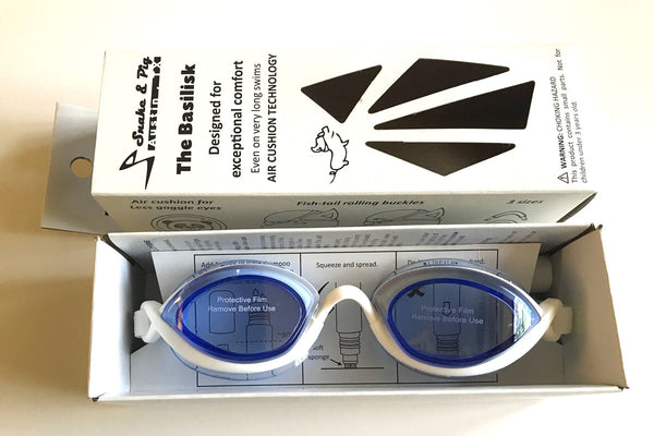 Comfortable blue tinted swim goggles - Snake and Pig – Snake & Pig Sports